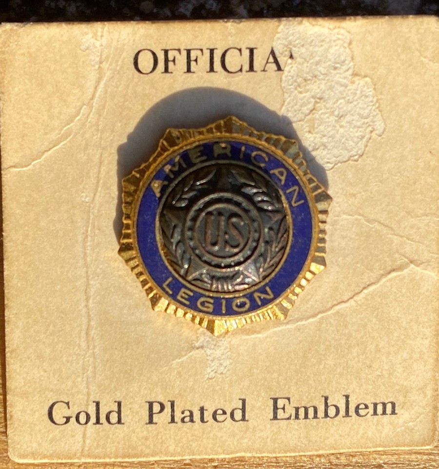 Vintage AMERICAN LEGION 35 Year Service Pin 1/10 10K Gold Plated badge ...