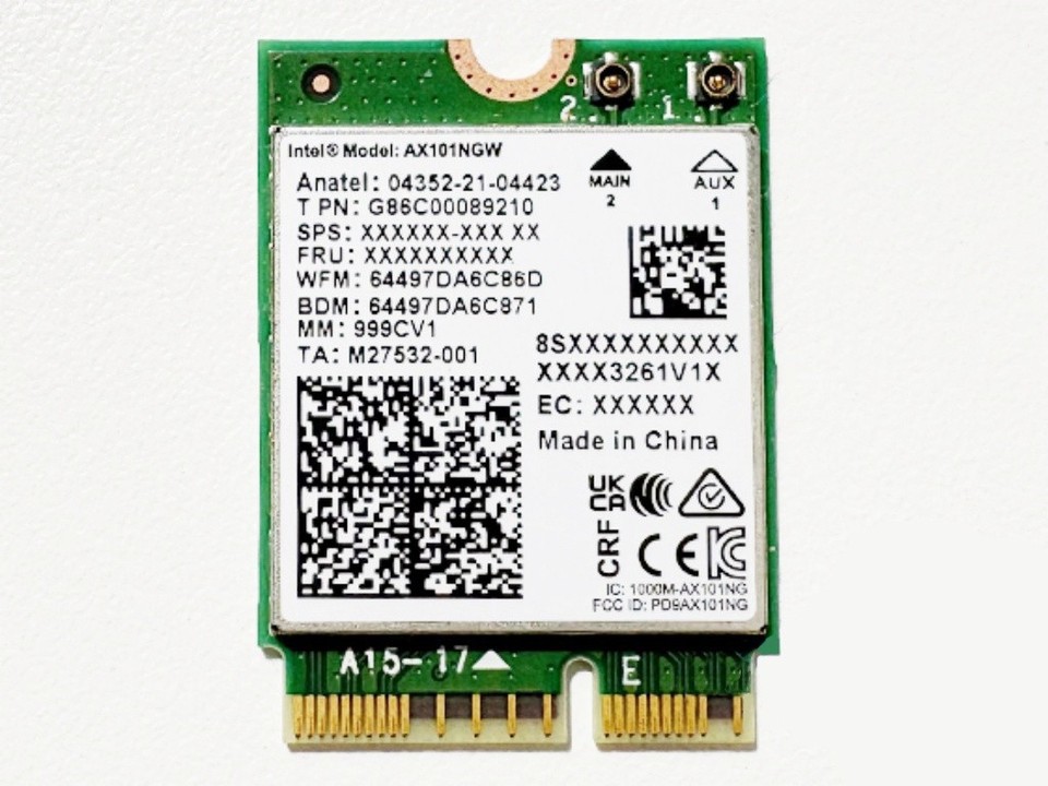Intel AX101 AX200 AX201 AX210 AX211 AX411 Wireless WiFi6 Card NGFF M.2 ...