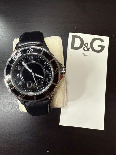 D&G TIME Black Leather Stainless Steel Men's Watch | eBay