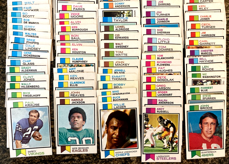 1973 TOPPS FOOTBALL (138) CARD LOT ~ NO DUPLICATES ~ VG-NM | eBay