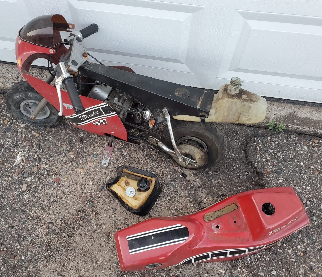 Dandy Pocket Bike 1980s from Japan mini motorcycle Red Mikuni As Is | eBay