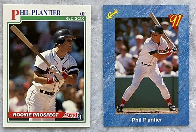 1991 Phil Plantier 2 Card Lot Rookie Red Sox Score Classic | eBay