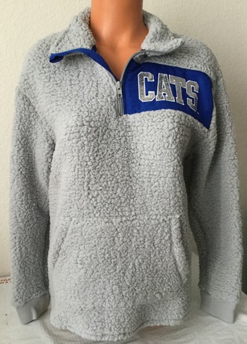 NEW VICTORIAS SECRET PINK COLLEGIATE COLLECTION XS GRAY QUARTER ZIP ...