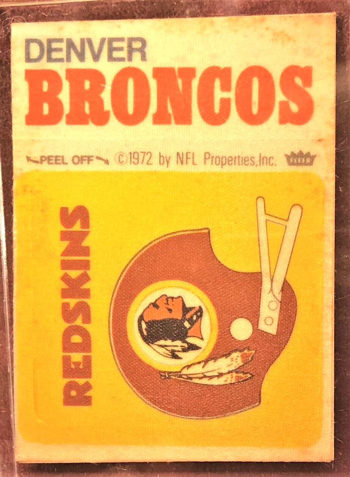 Vintage 1970's Washington Redskins Team Logo Stickers/Broncos Banner ...