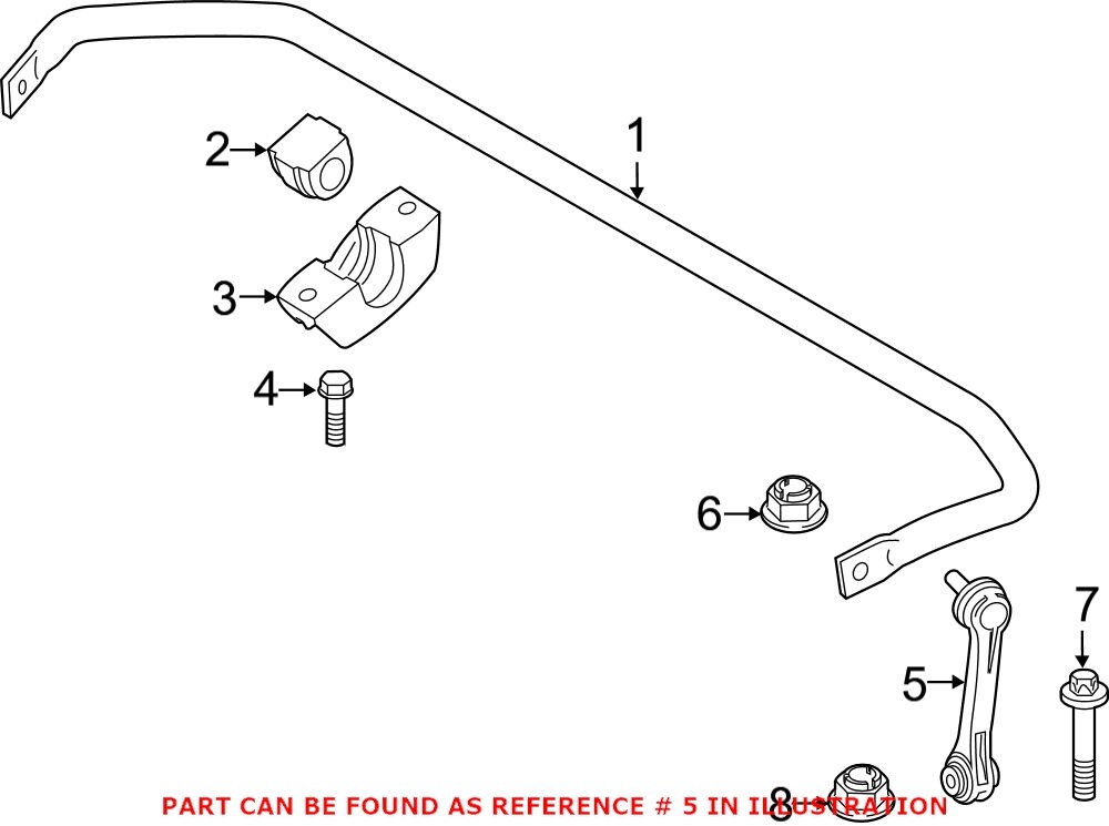 Genuine OEM Rear Suspension Stabilizer Bar Link For BMW 33506861482 | eBay