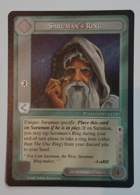 MIDDLE-EARTH CCG MECCG SARUMAN'S RING THE WHITE HAND TWH RARE R2 LOTR ...