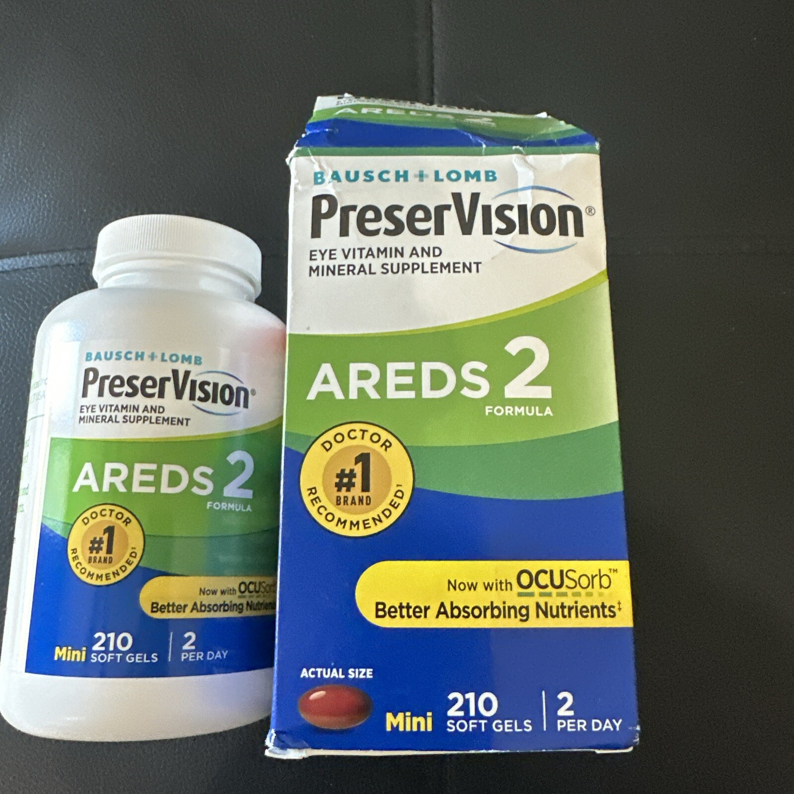 Bausch Lomb PreserVision AREDS 2 Formula 210 Soft Gels Eye Vitamins Exp ...