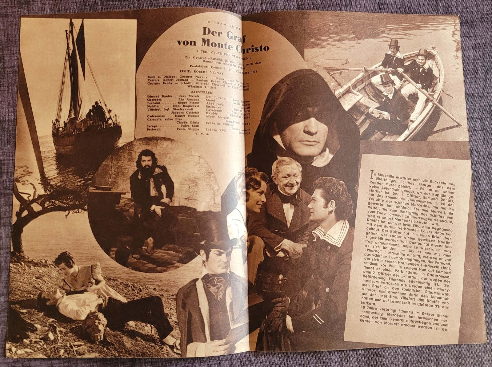 IFK-Filmprogramm: JEAN MARAIS im Film "Der Graf von MONTE CHRISTO" #144 ...