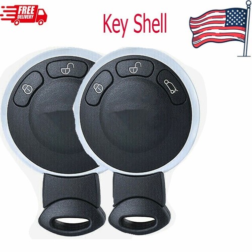 2X for 2005- 2015 Mini Cooper Smart Remote Key Case Fob 3B With Battery ...