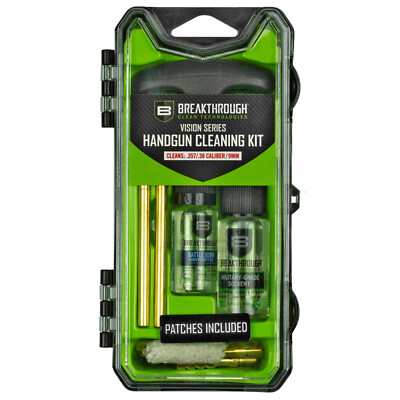 Breakthrough 9mm Pistol Cleaning Kit in Box w/ Cleaner, Oil, Brush, Jag, Patches | eBay