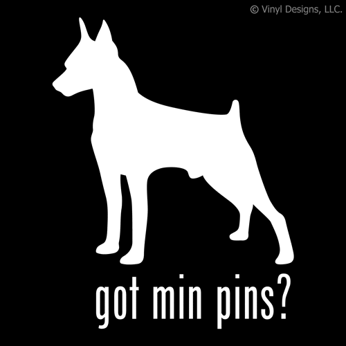 GOT MIN PINS? MINIATURE PINSCHER DOG DECAL - DOGS | eBay