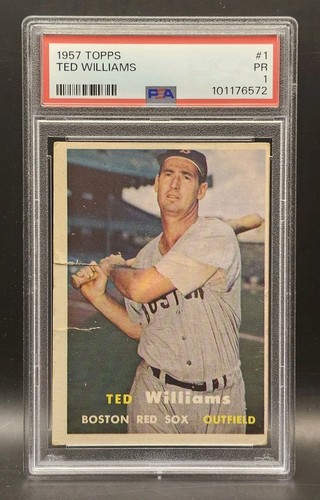 1957 Topps Ted Williams PSA 1 Boston Red Sox HOF #1 Vintage | eBay