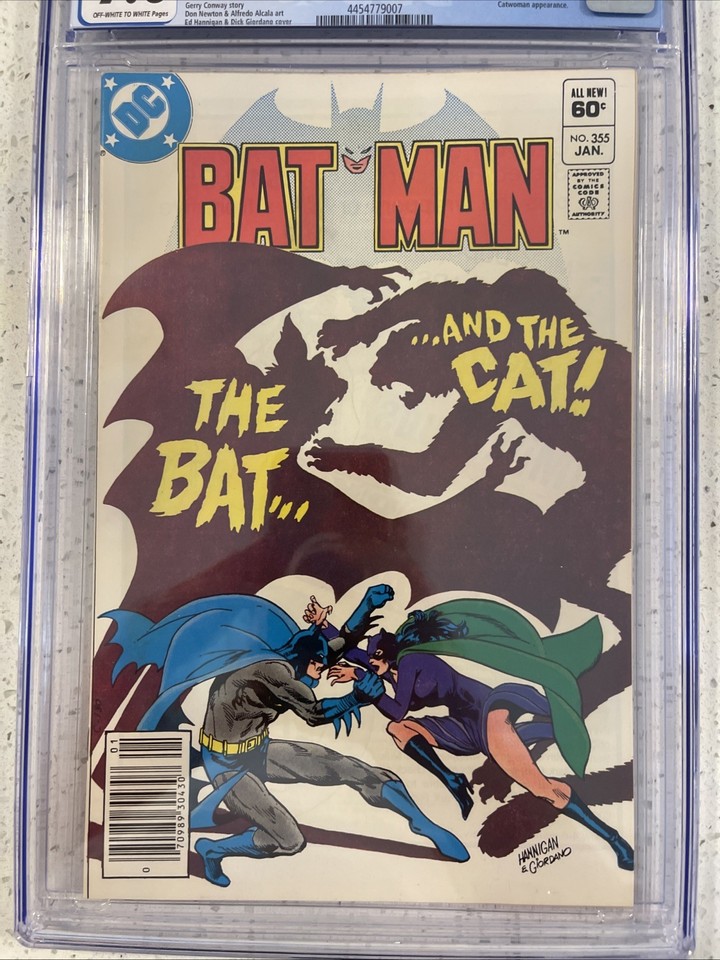 BATMAN #355 CGC 9.6 OW/WP CATWOMAN APPEARANCE CAT VS BAT BATTLE COVER ...