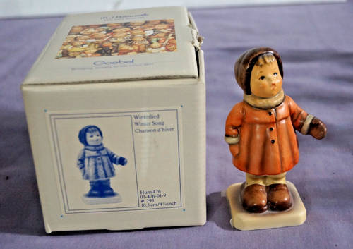 Vintage Hummel Goebel Winter Song #293 Girl 1987 Winter Gloves Coat Hat ...