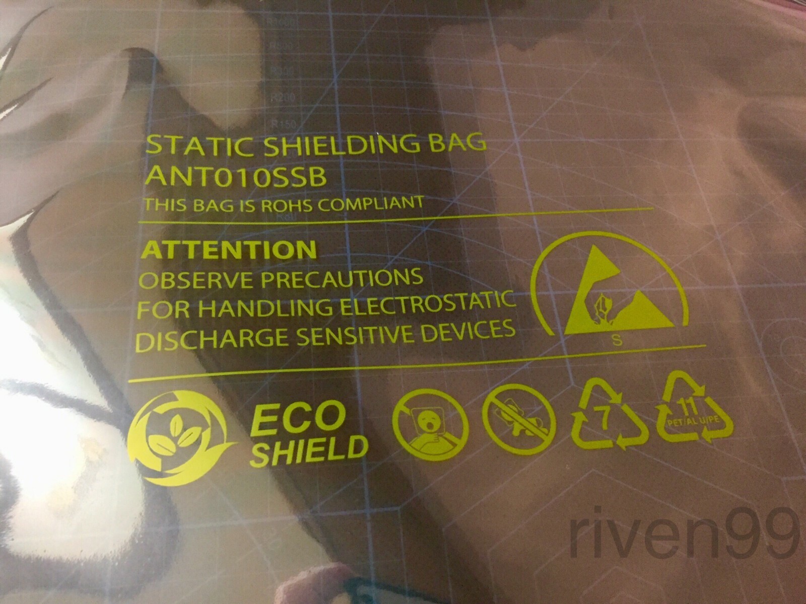 Pack of Silver Anti-Static Motherboard or GPU Bags, ESD, 12x16 ...