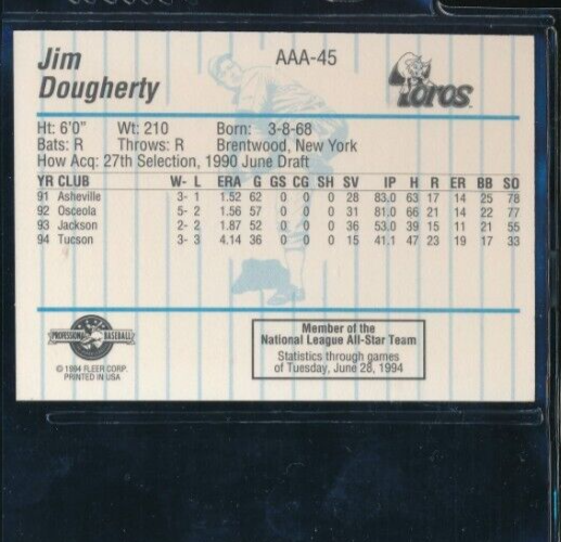 1994 Fleer ProCards #AAA45 Jim Dougherty signed auto autograph | eBay