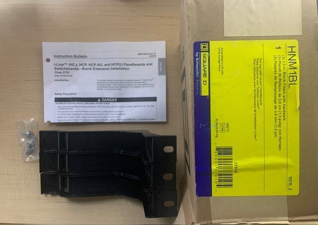 NEW Square D HNM1BL BOX of 3 1.5"Filler Blank for Power Distribution ...