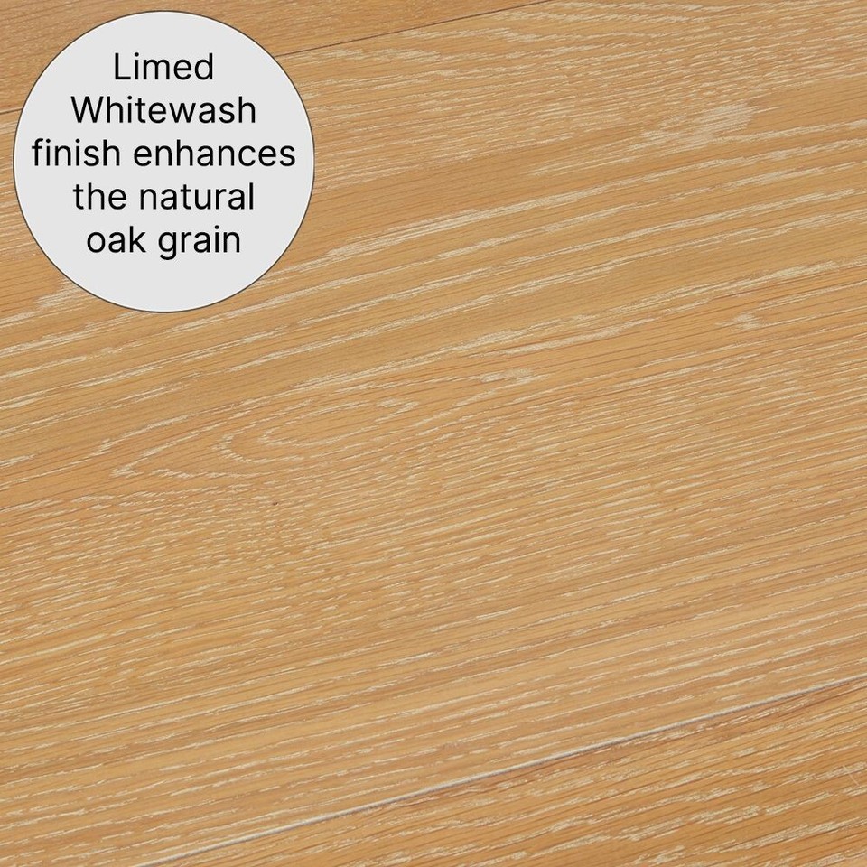 Cheshire Limed Oak 2 Drawer Coffee Table with Shelf- Living Room ...