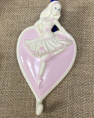 Vintage Girls Room Wall Hook Pink Ballerina Ballet Home Display Retro ...
