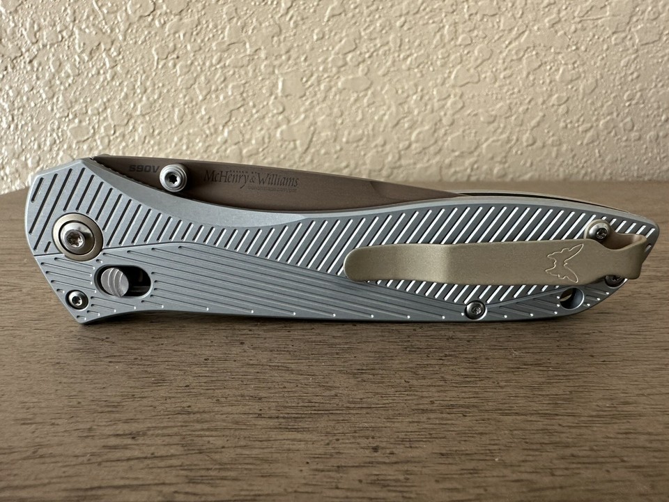 Benchmade Seven-Ten 710FE-24 Gray Aluminum Dark Flat Earth CPM-S90V ...