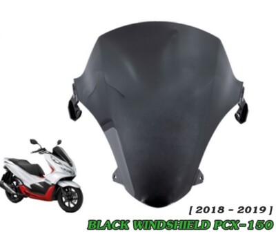 MOTORCYCLE ACCESSORIES FRONT WINDSHIELD BLACK FOR HONDA MODEL PCX-150 ...