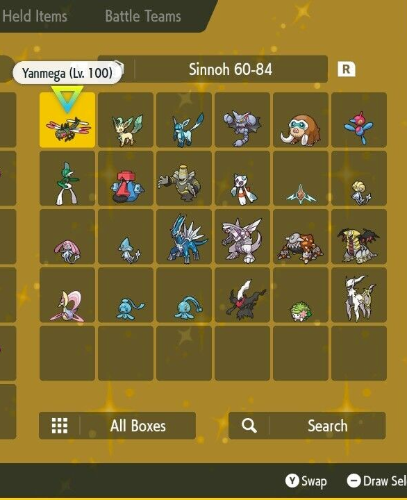 All Sinnoh 84 Shiny Pokemon Bundle New Gen 4 Diamond Pokedex Scarlet ...