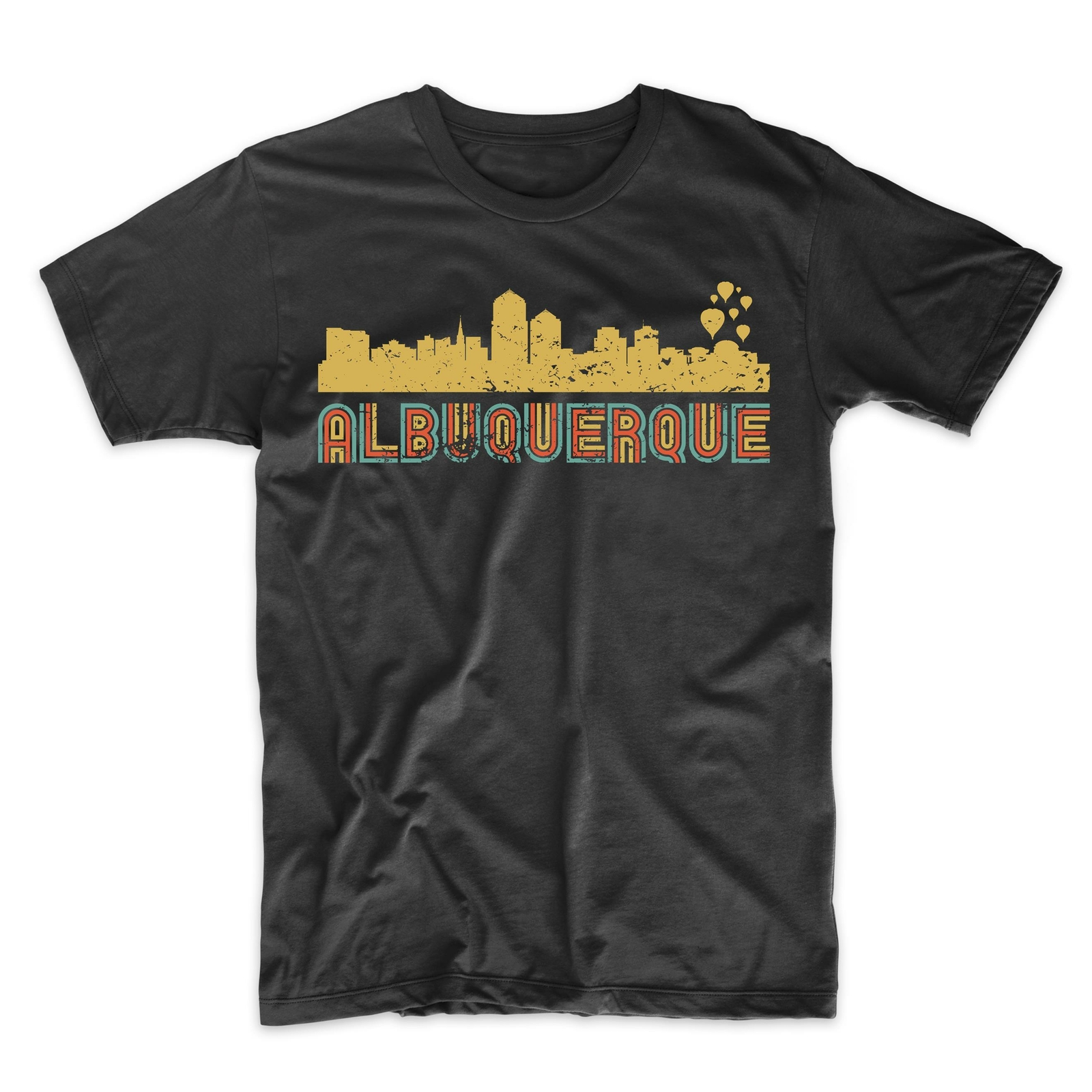 Albuquerque Shirt - Retro Vintage Style Albuquerque New Mexico Skyline ...