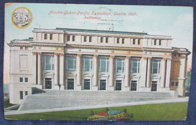 1909 Seattle Washington AYPE Exposition Auditorium Postcard & Worlds ...