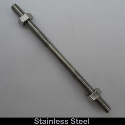 M6 Stainless Steel Threaded Stud Rod Link Left Hand/Right Hand Thread ...