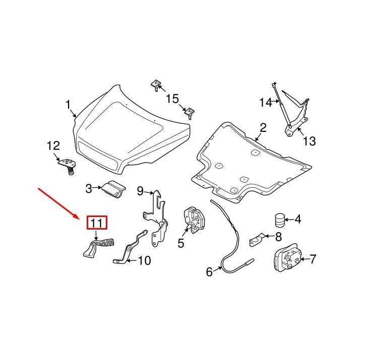 VOLVO XC90 MK1 Hood Release Handle Genuine 8650491 | eBay