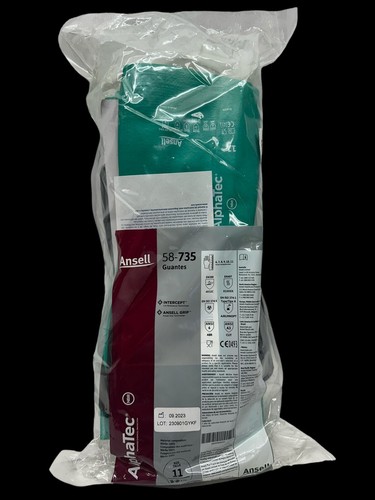 6 PACK - ANSELL 58-735 AlphaTec Chemical Resistant Cut Proof Work ...