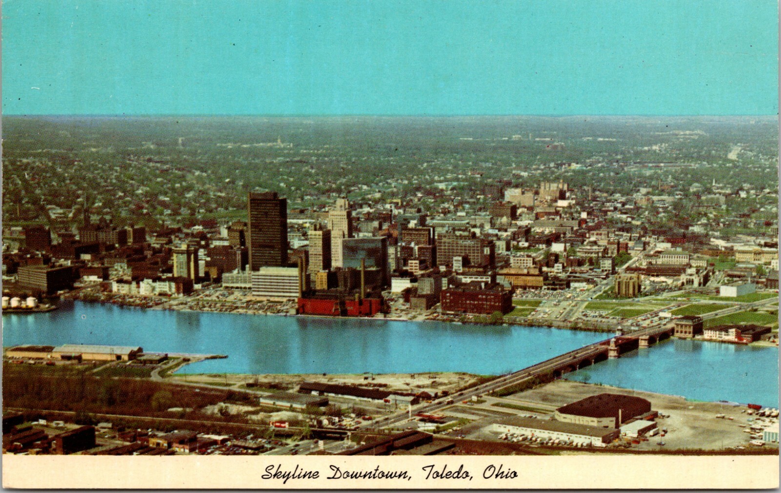 Postcard OH Skyline Downtown Toledo Ohio Postcard A6 | eBay