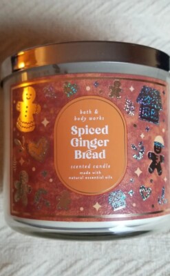 New Bath & Body Works SPICED GINGERBREAD SWIRL 3 Wick SCENTED CANDLE 🎄🕯 ...