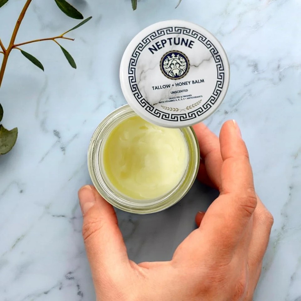 Neptune Tallow & Honey Anti-Aging Balm - With Manuka Honey, Grass Fed ...