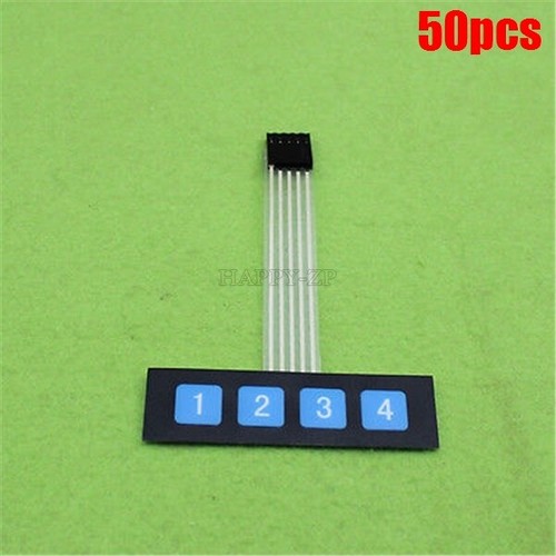 50Pcs 1X4 Key Matrix Membrane Switch Control Panel Keypad Keyboard Slim ...