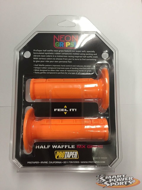 ProTaper - 024042 - Neon Half Waffle Grips, Orange for sale online | eBay