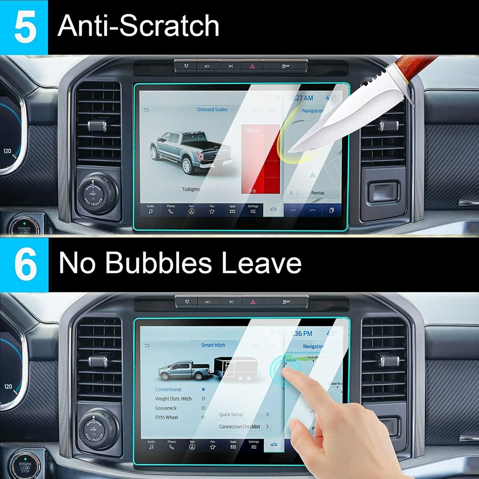 12''Center Navigation Display GPS Touch Screen Protector Fit For Ford ...