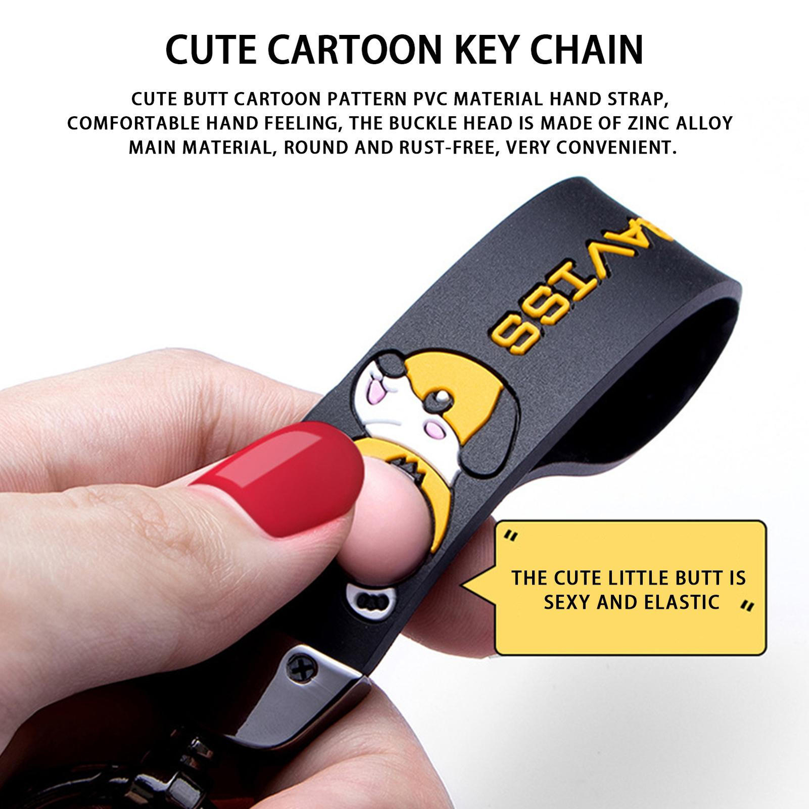 Cartoon Keychain Cute Novelty Key Chain Key Ring for Car Keys Bag ...