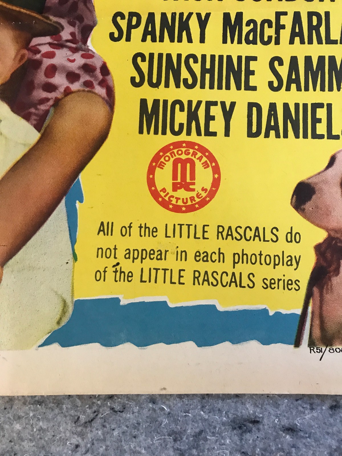 Little Rascals A Tough Winter R1951 Original 1 Sheet Movie Poster 27" x ...