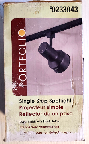 Portfolio 0233043 Single Step Spotlight Track-light - Black | eBay