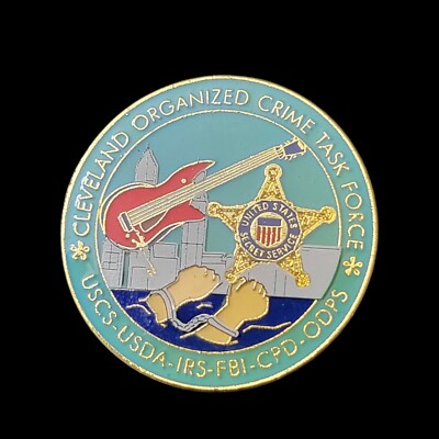 Secret Service Cleveland Ohio Organized Crime Task Force Lapel Pin USCS ...