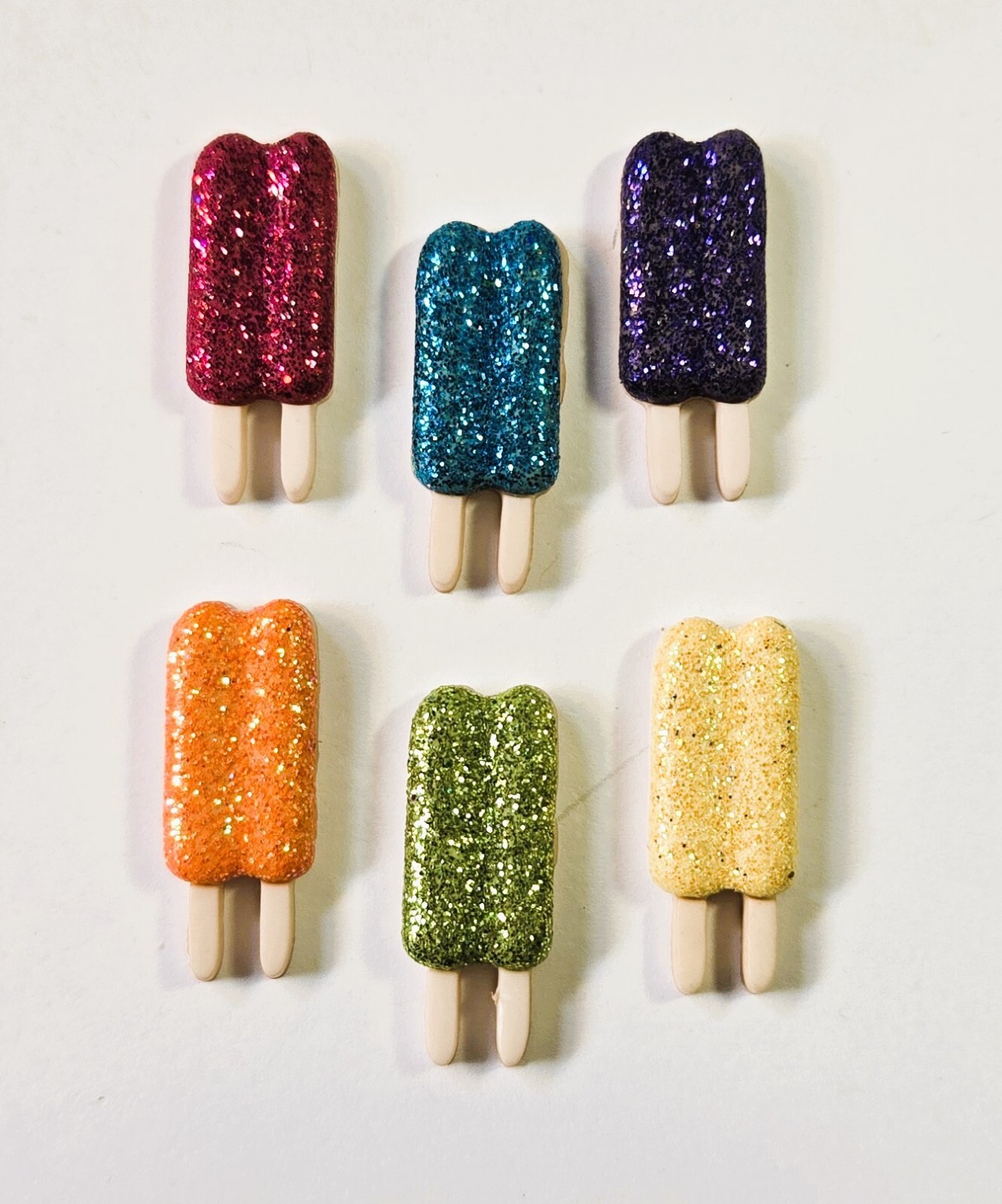 Set of 6 Glitter Popsicles Handmade Decorative Thumb Tacks/Push Pins | eBay