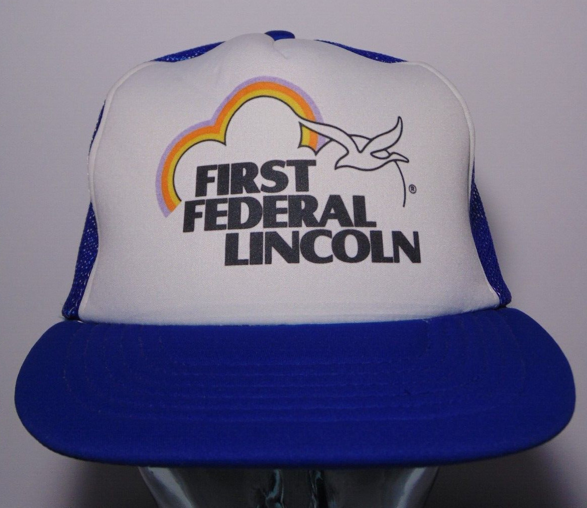 1980s Vintage First Federal Lincoln Bird Clouds Rainb… - Gem