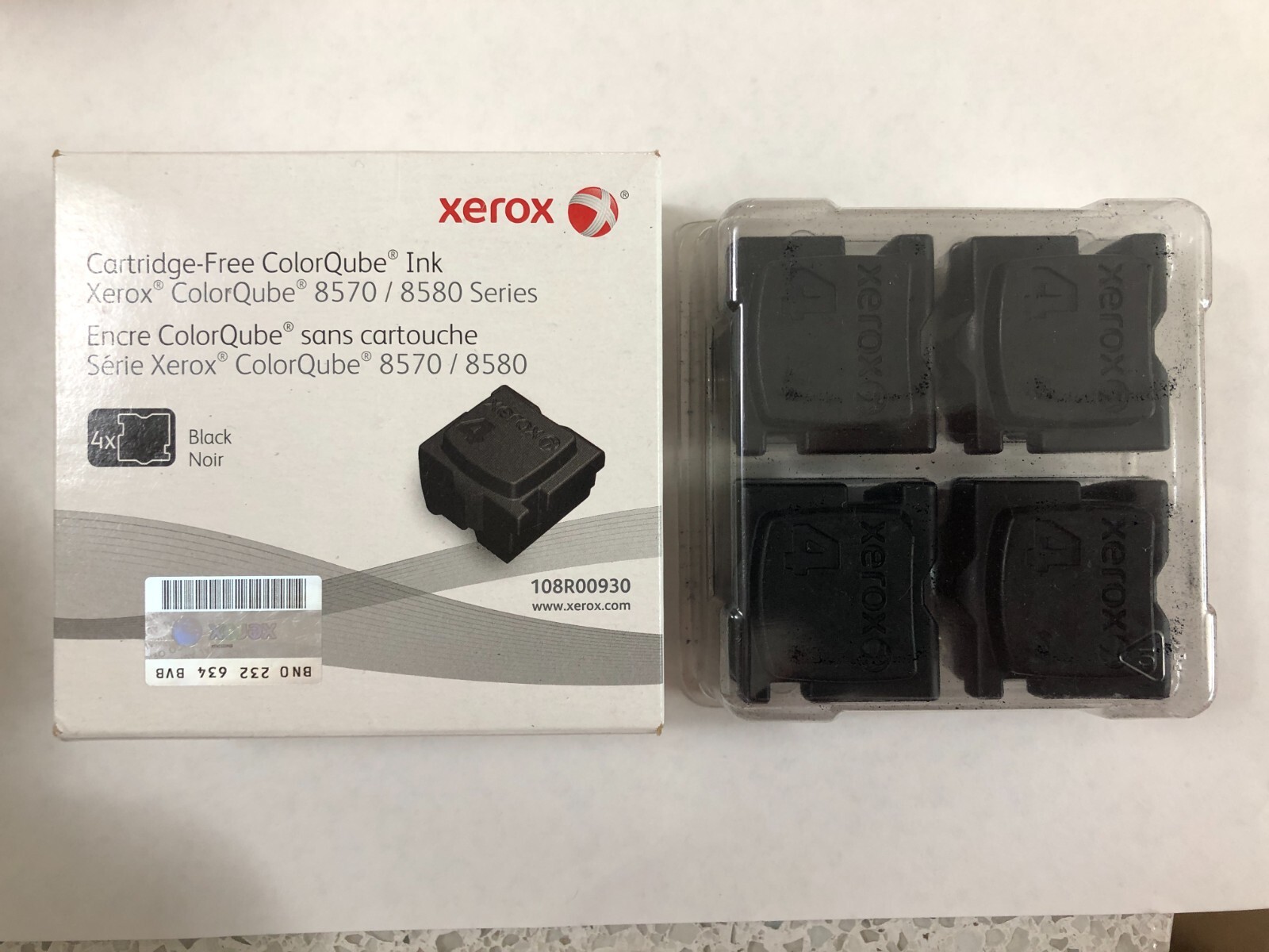 Genuine Xerox ColorQube 8570/8580 Black Solid Ink, 8 Sticks, New and ...