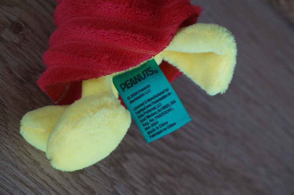 PLUSH Peanuts Snoopy WOODSTOCK Rattle Toy from Baby Holiday Plush Gift ...