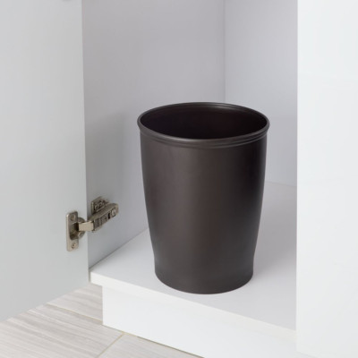 STYLISH Round Plastic Garbage Wastebasket Home Office Trash Can Non ...