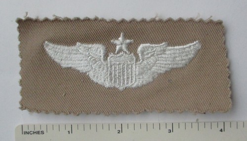 Original WW2 Vintage US ARMY AIR FORCE SENIOR PILOT WINGS PATCH Khaki ...