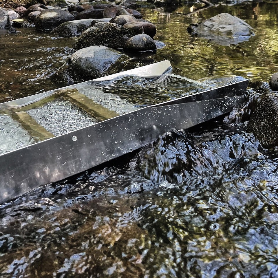 ASR Outdoor 27" Compact Aluminum Sluice Box with Flared Mouth Gold ...