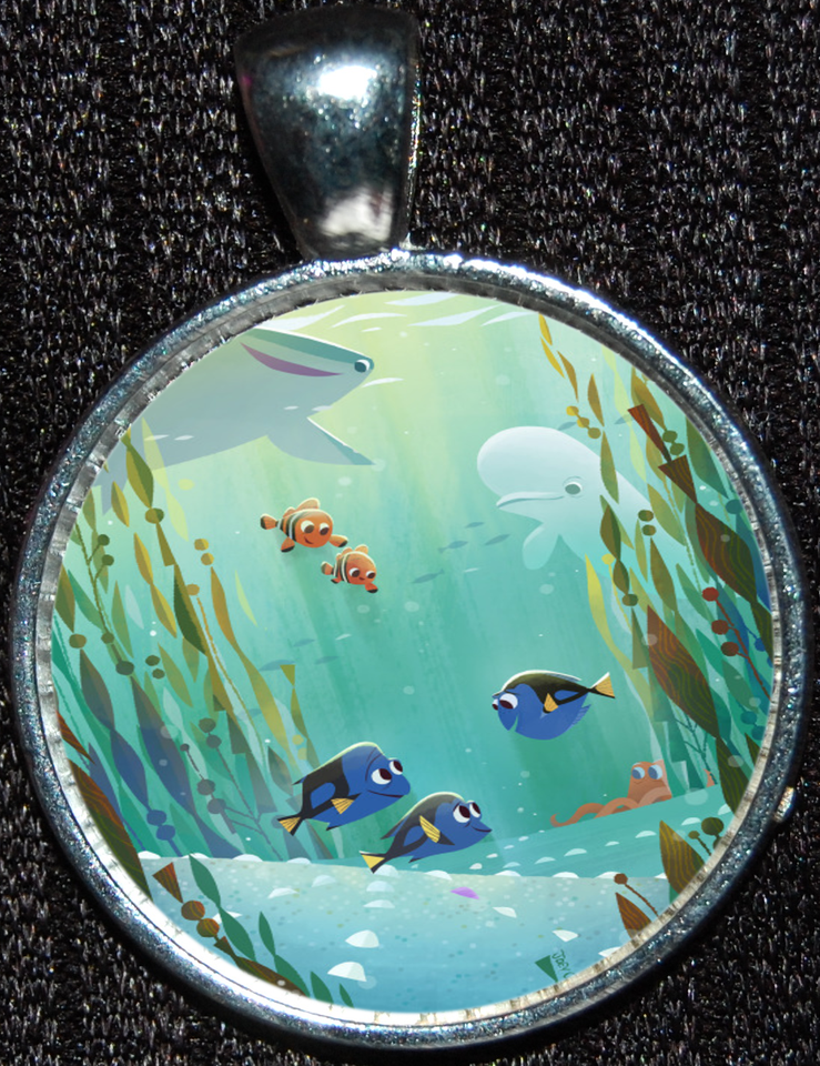 Finding Nemo Dory Destiny Bailey Disney WDW Silver Jewelry Pendant ...