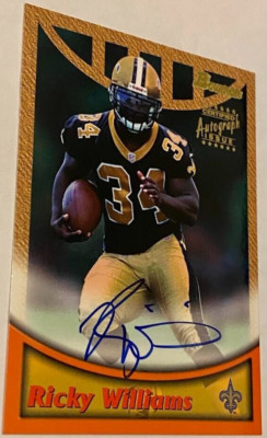 1999 Bowman Ricky Williams RC Auto New Orleans Saints Rookie BEST ...